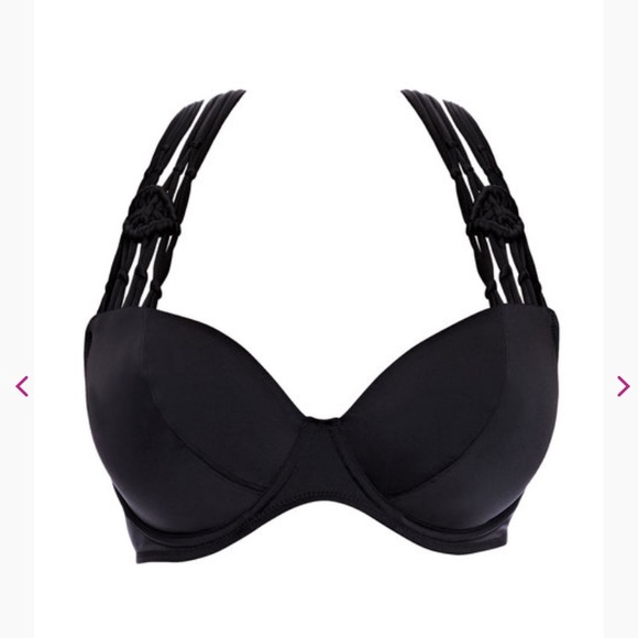 Freya | Swim | Nyt Black Macrame Halter Bikini Top Freya Swimwear 3ddd ...